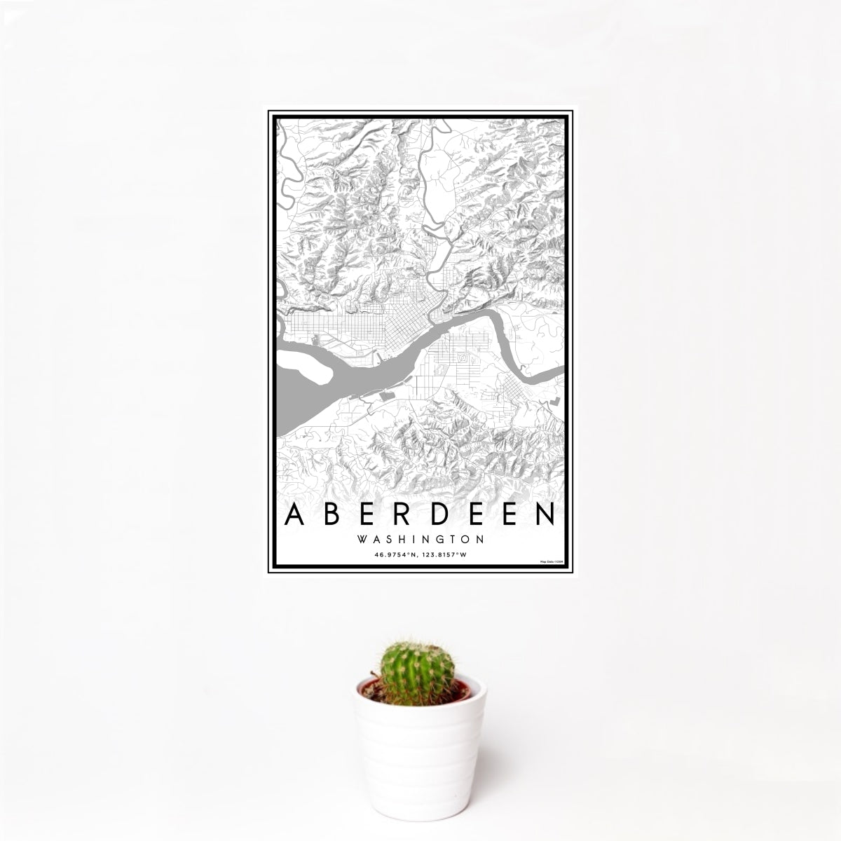 Aberdeen - Washington Map Print in Classic — JACE Maps
