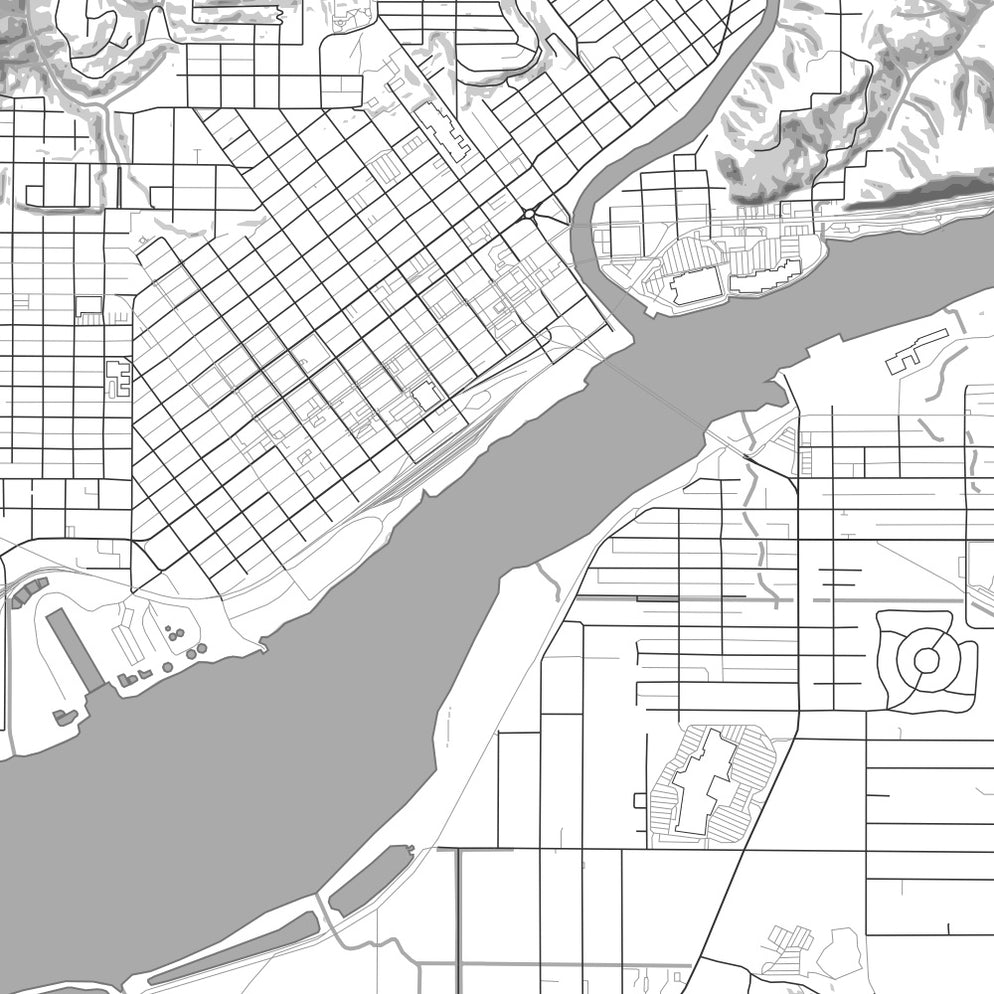Aberdeen - Washington Map Print in Classic — JACE Maps