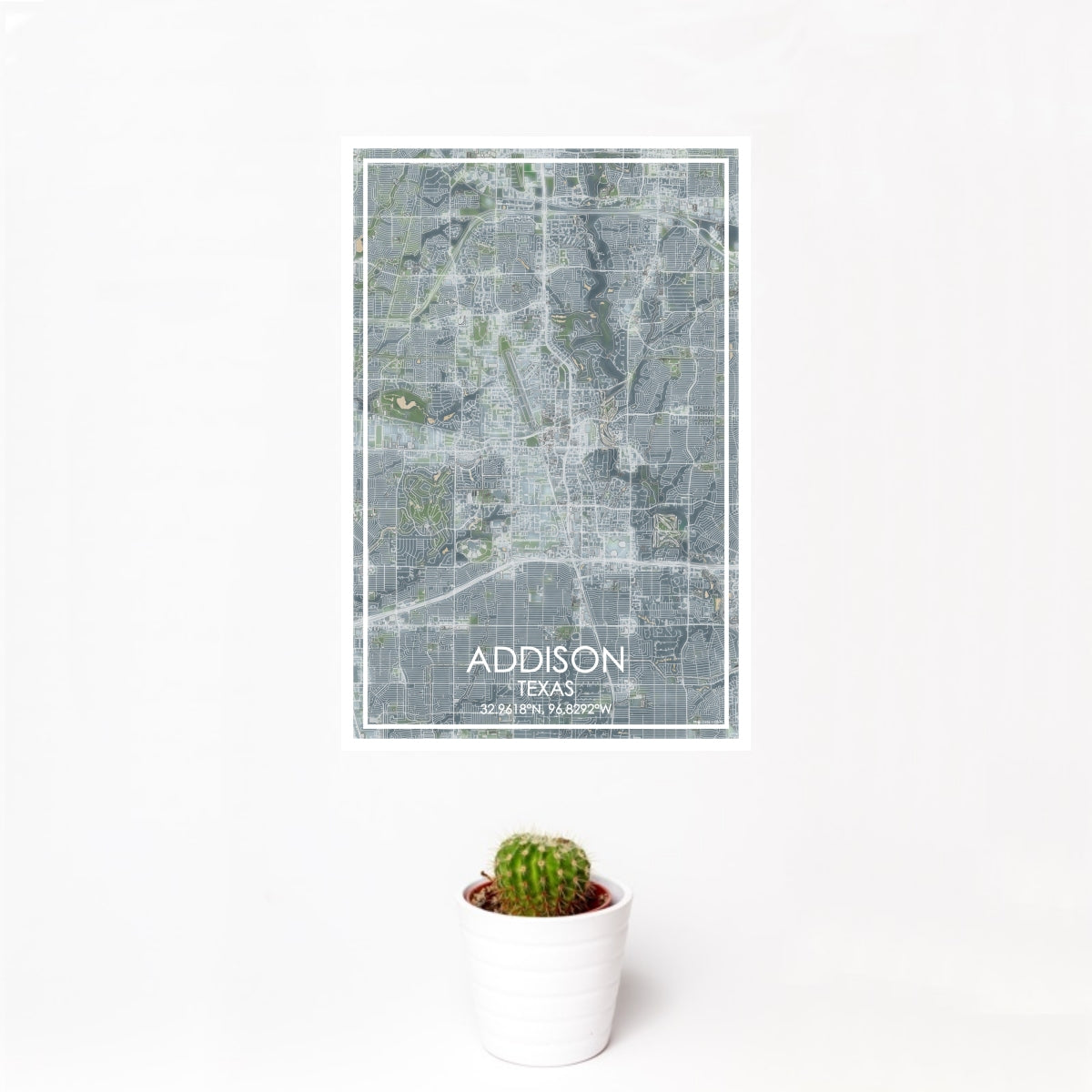 Addison - Texas Map Print in Afternoon — JACE Maps