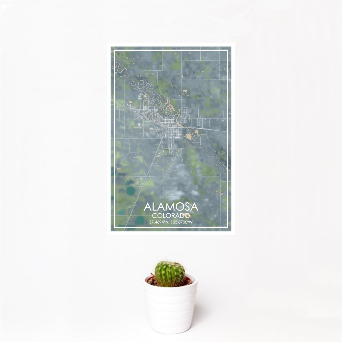 Alamosa - Colorado Map Print in Afternoon — JACE Maps