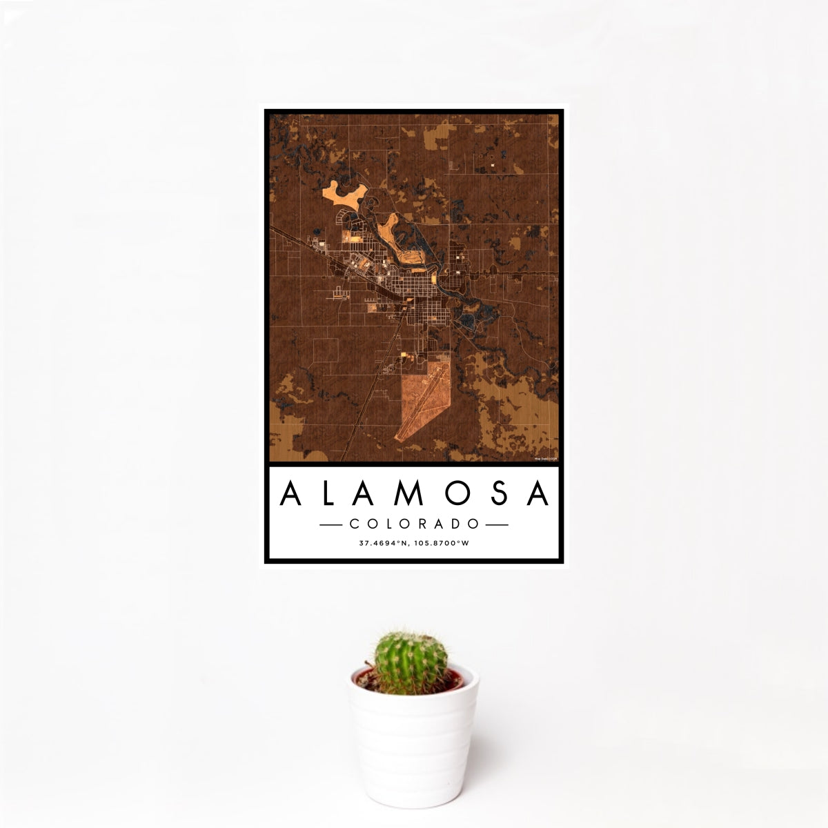 Alamosa - Colorado Map Print in Ember — JACE Maps