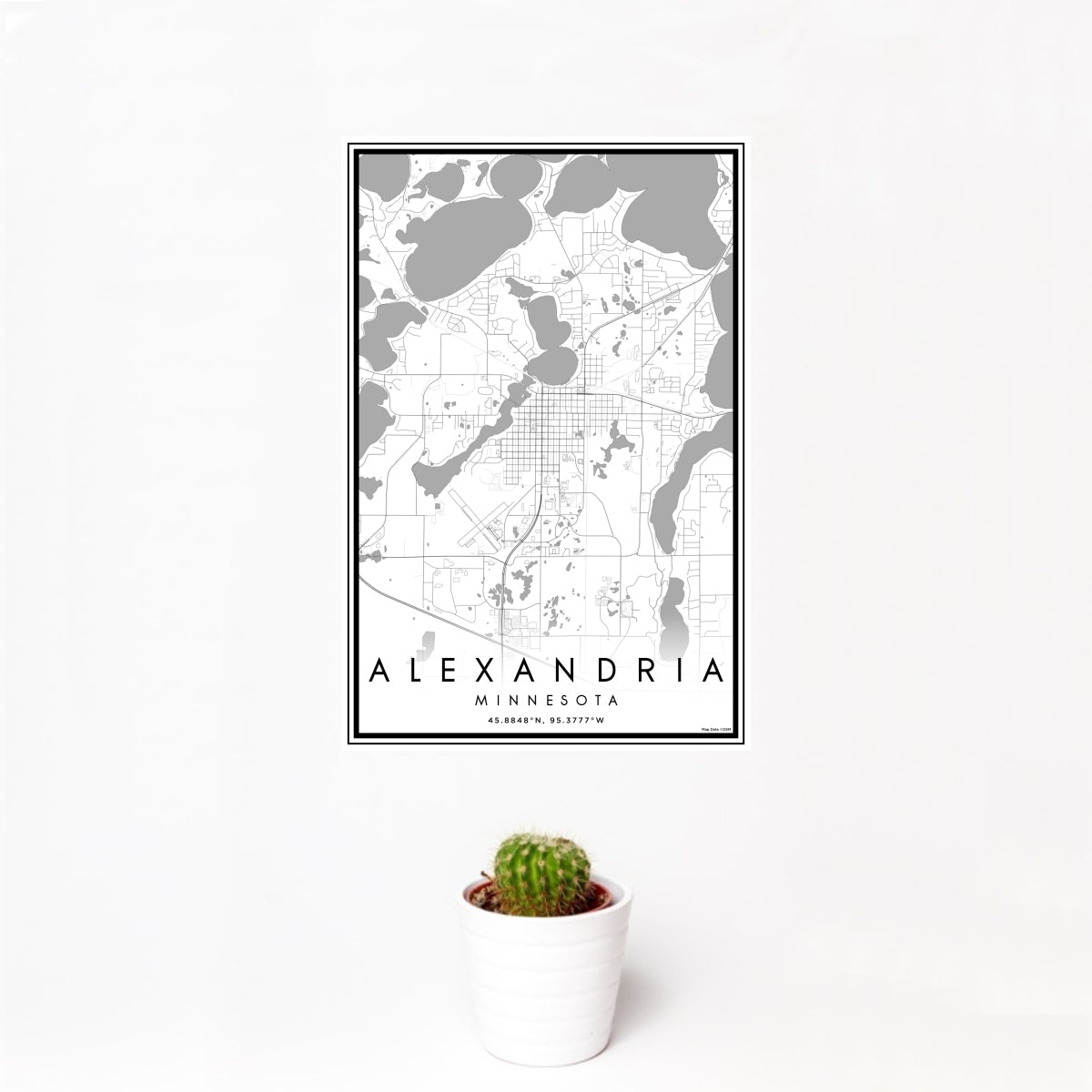 Alexandria - Minnesota Map Print in Classic — JACE Maps
