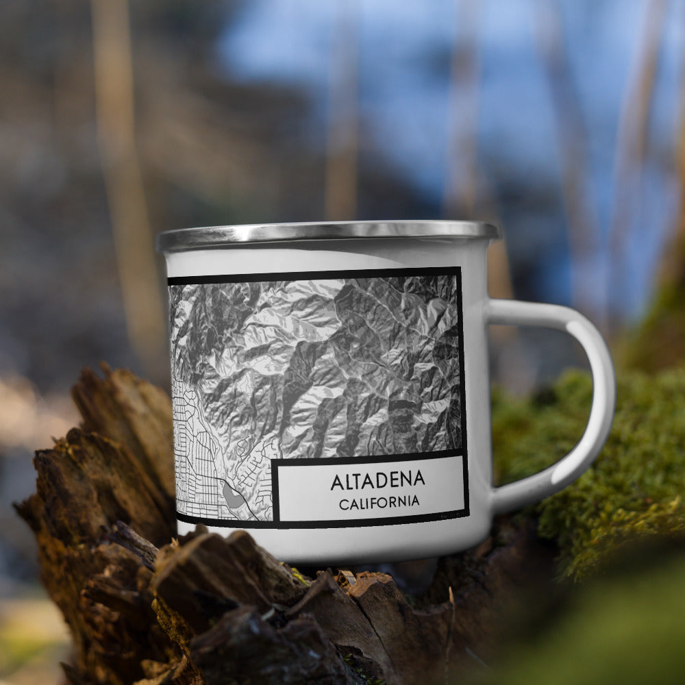Altadena - California Map Enamel Mug in Classic — JACE Maps