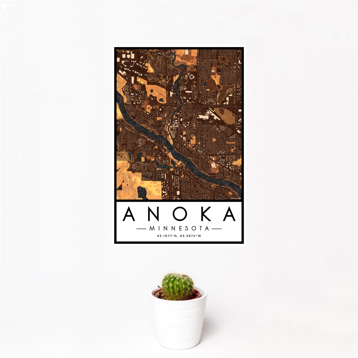 Anoka - Minnesota Map Print in Ember — JACE Maps