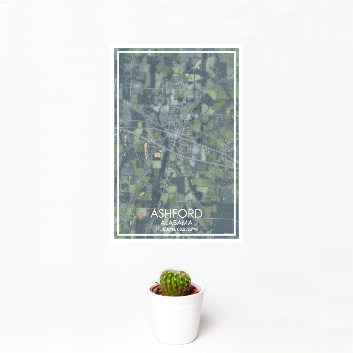 Ashford - Alabama Map Print in Afternoon — JACE Maps