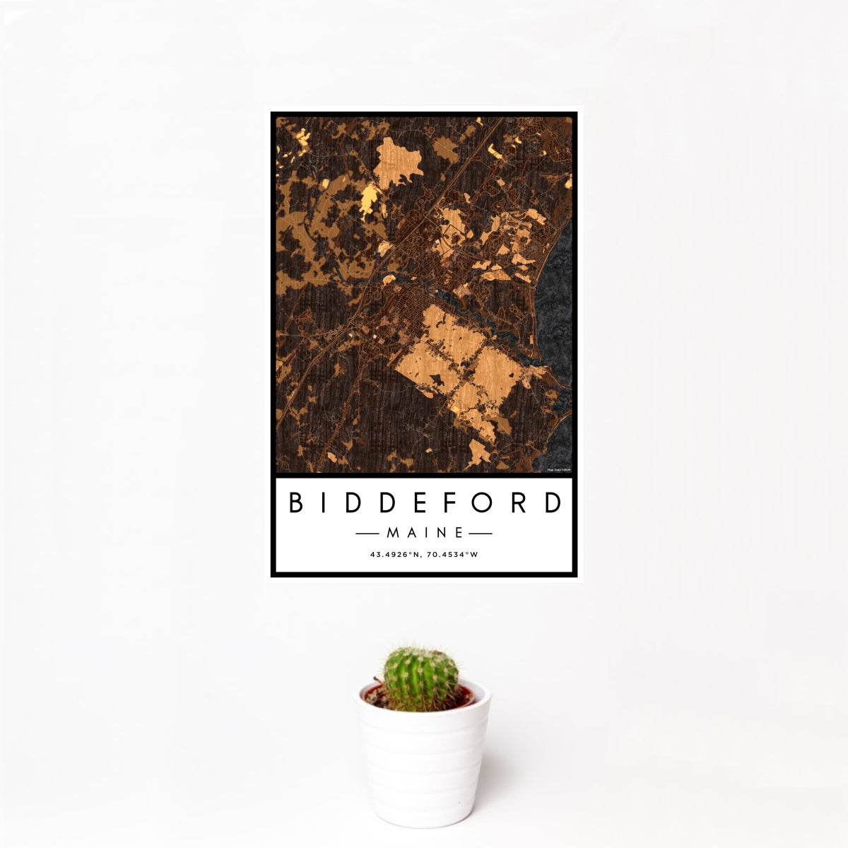 Biddeford - Maine Map Print in Ember — JACE Maps