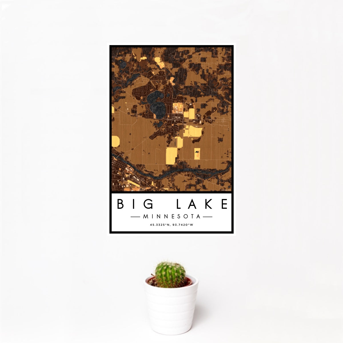 Big Lake - Minnesota Map Print in Ember — JACE Maps