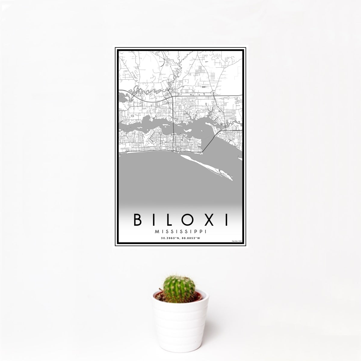Biloxi - Mississippi Map Print in Classic — JACE Maps