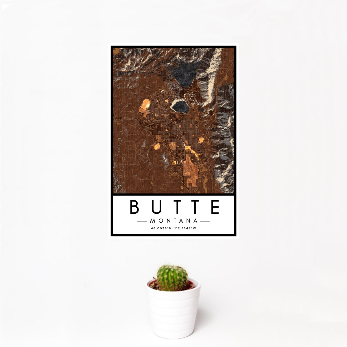 Butte - Montana Map Print in Ember — JACE Maps