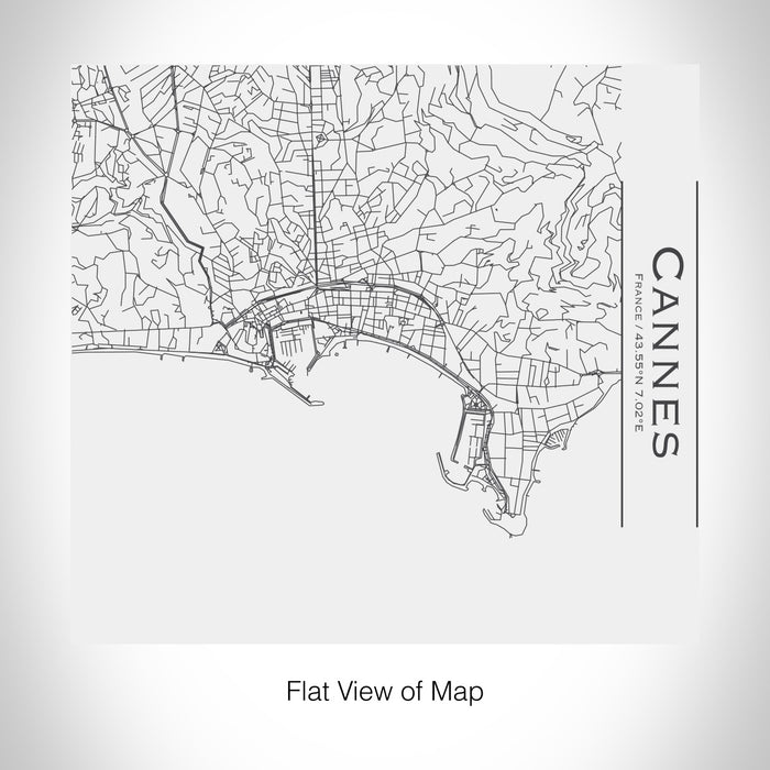 Cannes - France Engraved Map Tumbler in Matte White — JACE Maps