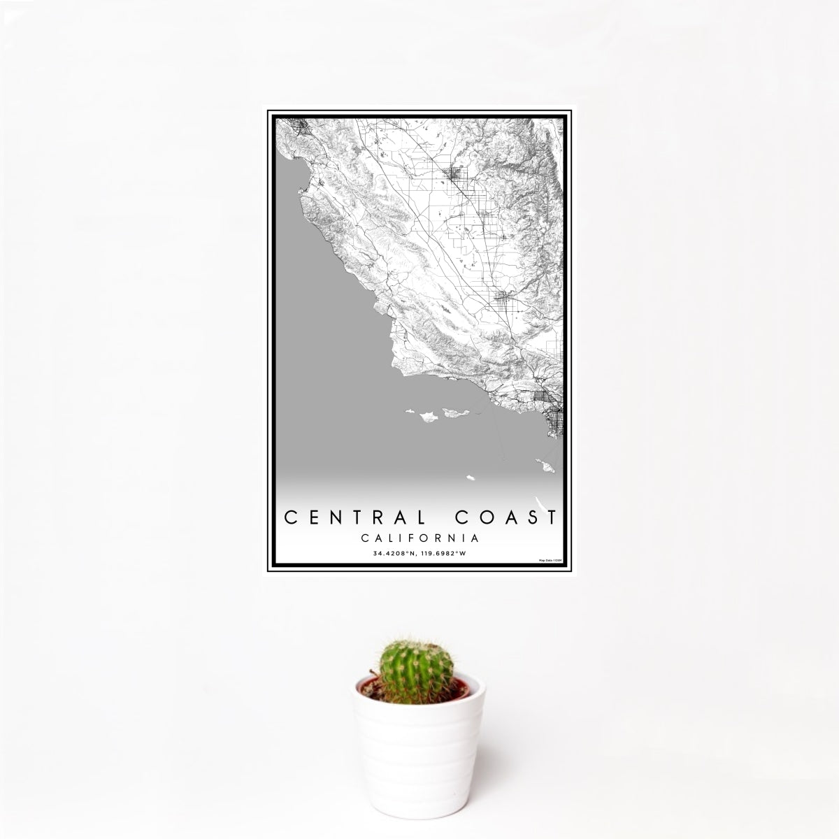 Central Coast - California Map Print in Classic — JACE Maps