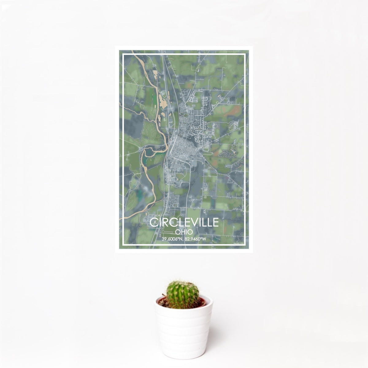 Circleville - Ohio Map Print in Afternoon — JACE Maps