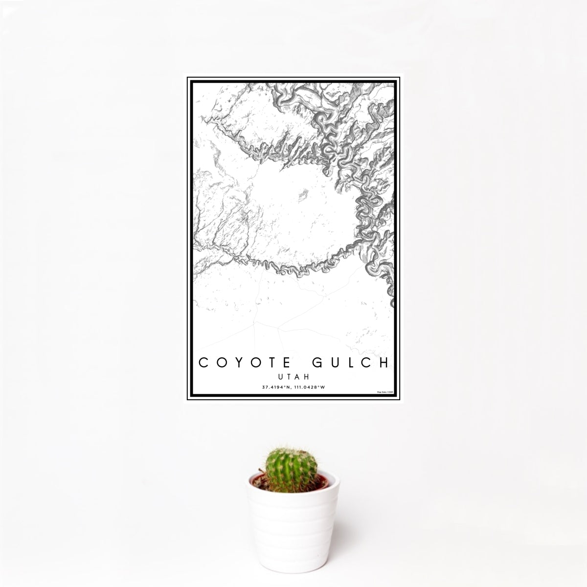 Coyote Gulch - Utah Map Print in Classic — JACE Maps