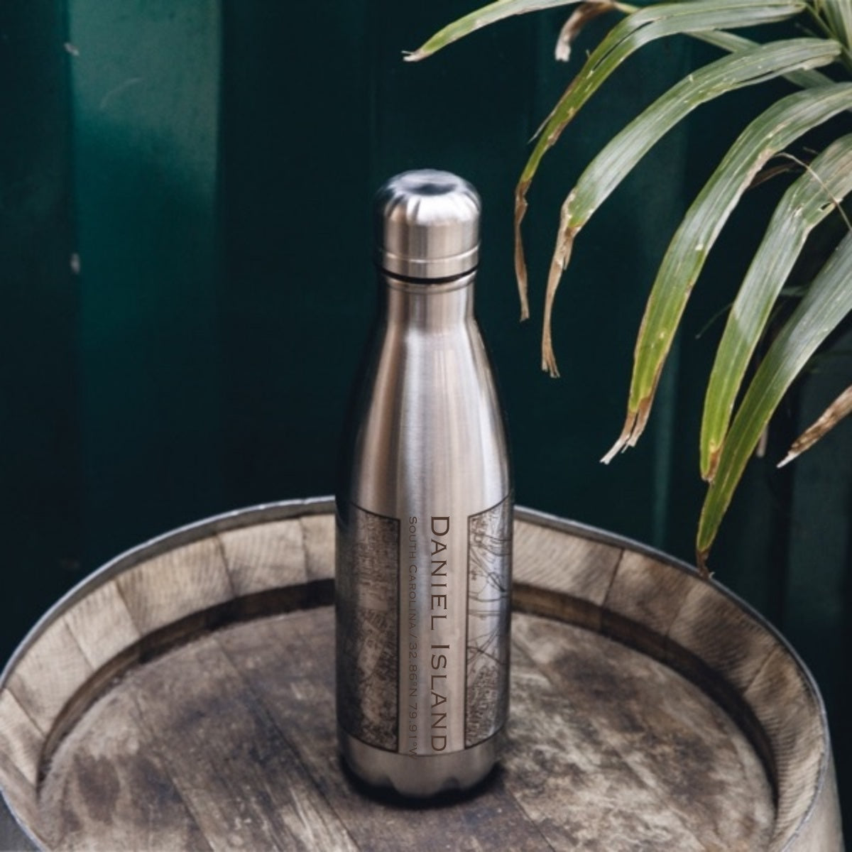 Daniel Island - South Carolina Engraved Map Insulated Bottle — JACE Maps