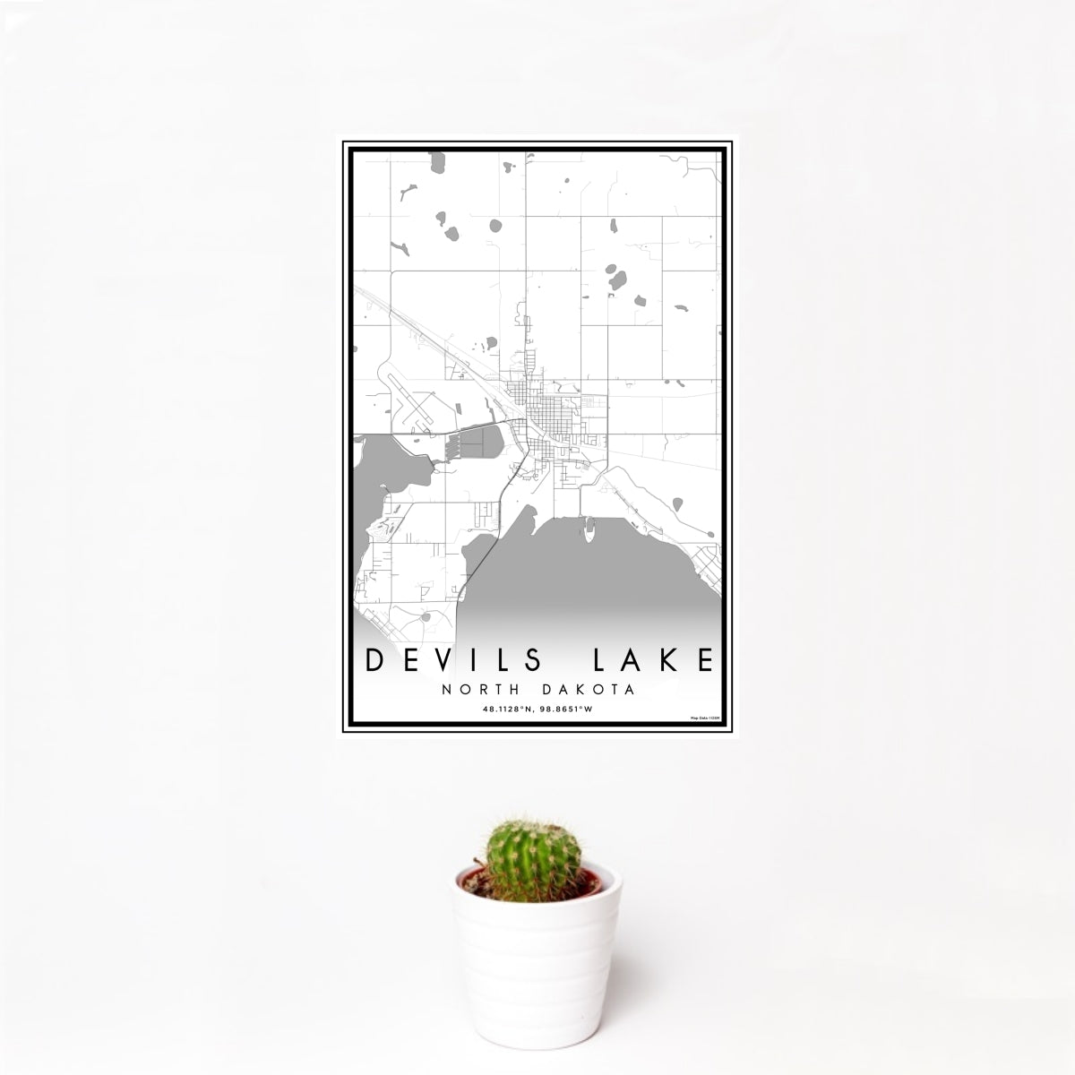 Devils Lake - North Dakota Map Print in Classic — JACE Maps