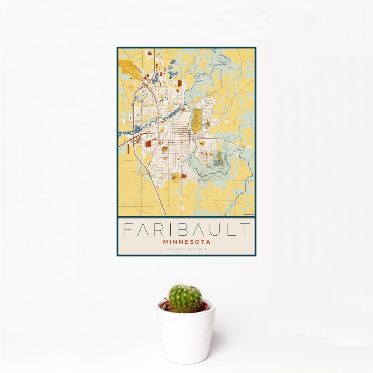 Faribault - Minnesota Map Print in Woodblock — JACE Maps