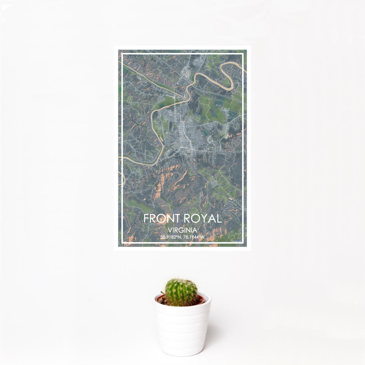Front Royal - Virginia Map Print in Afternoon — JACE Maps