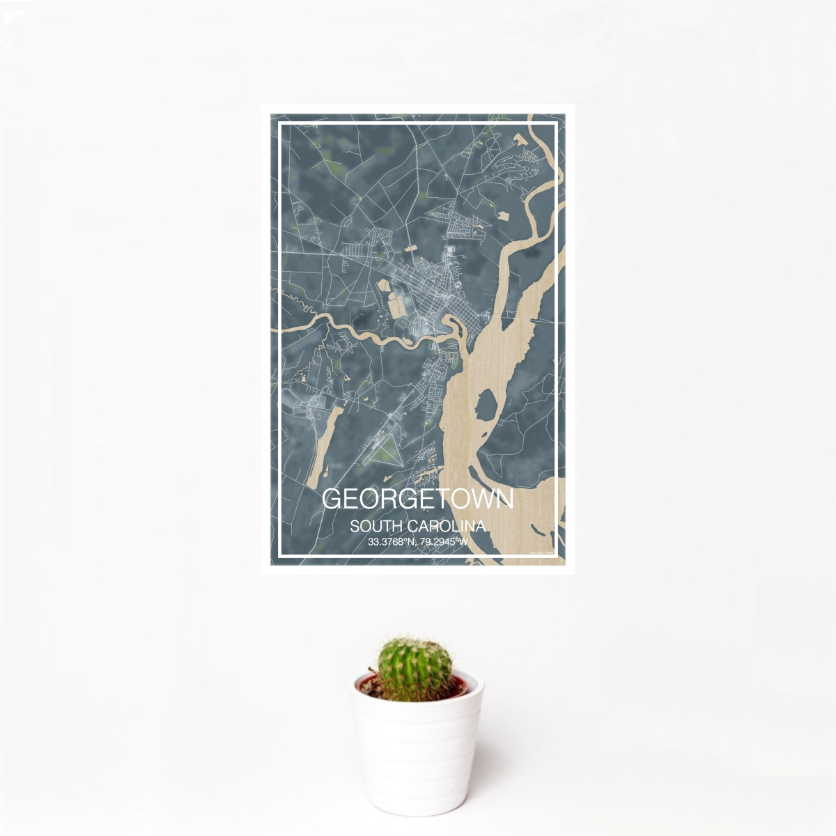 Georgetown - South Carolina Map Print in Afternoon — JACE Maps