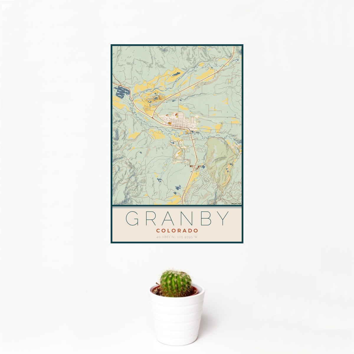 Granby - Colorado Map Print in Woodblock — JACE Maps