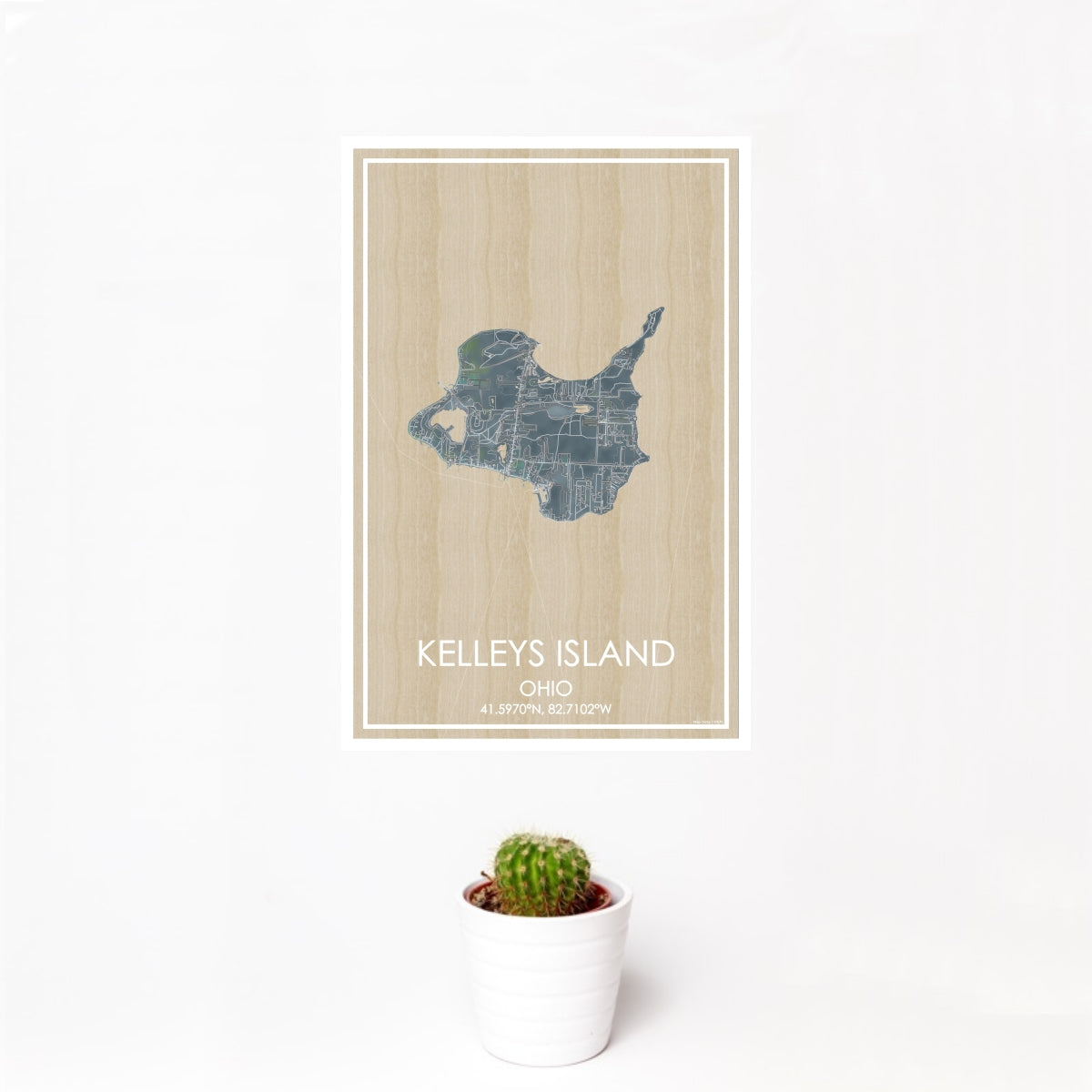 Kelleys Island - Ohio Map Print in Afternoon — JACE Maps