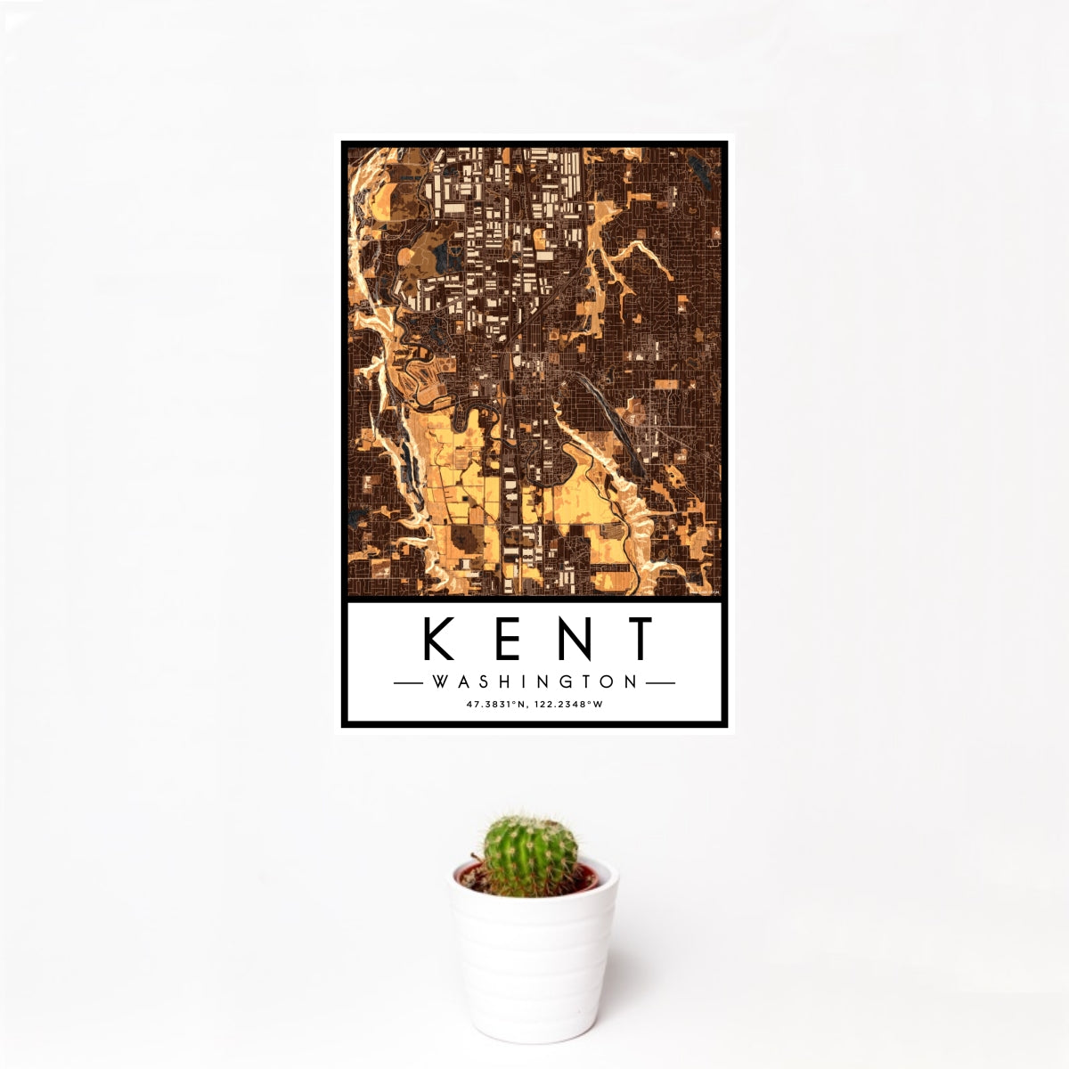 Kent - Washington Map Print in Ember — JACE Maps