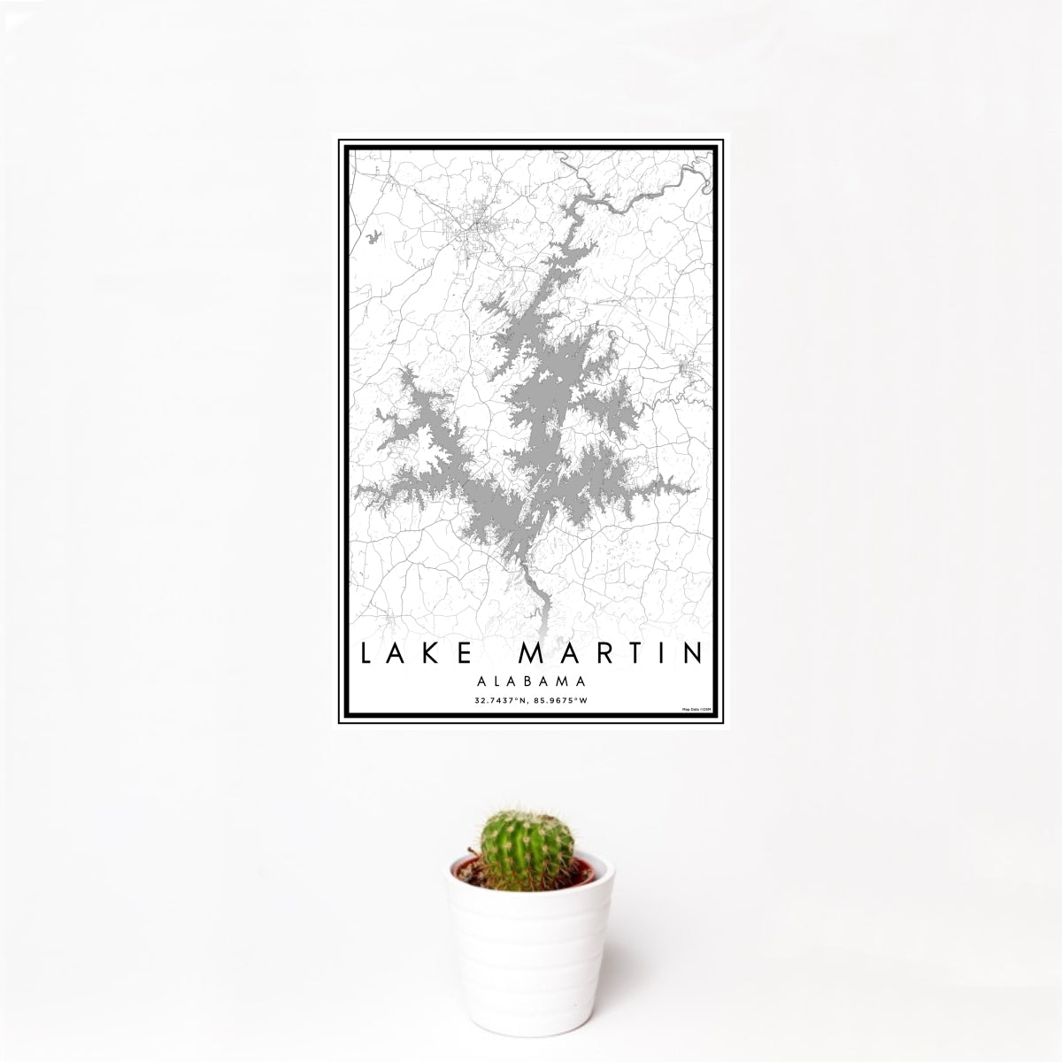 Lake Martin - Alabama Map Print in Classic — JACE Maps