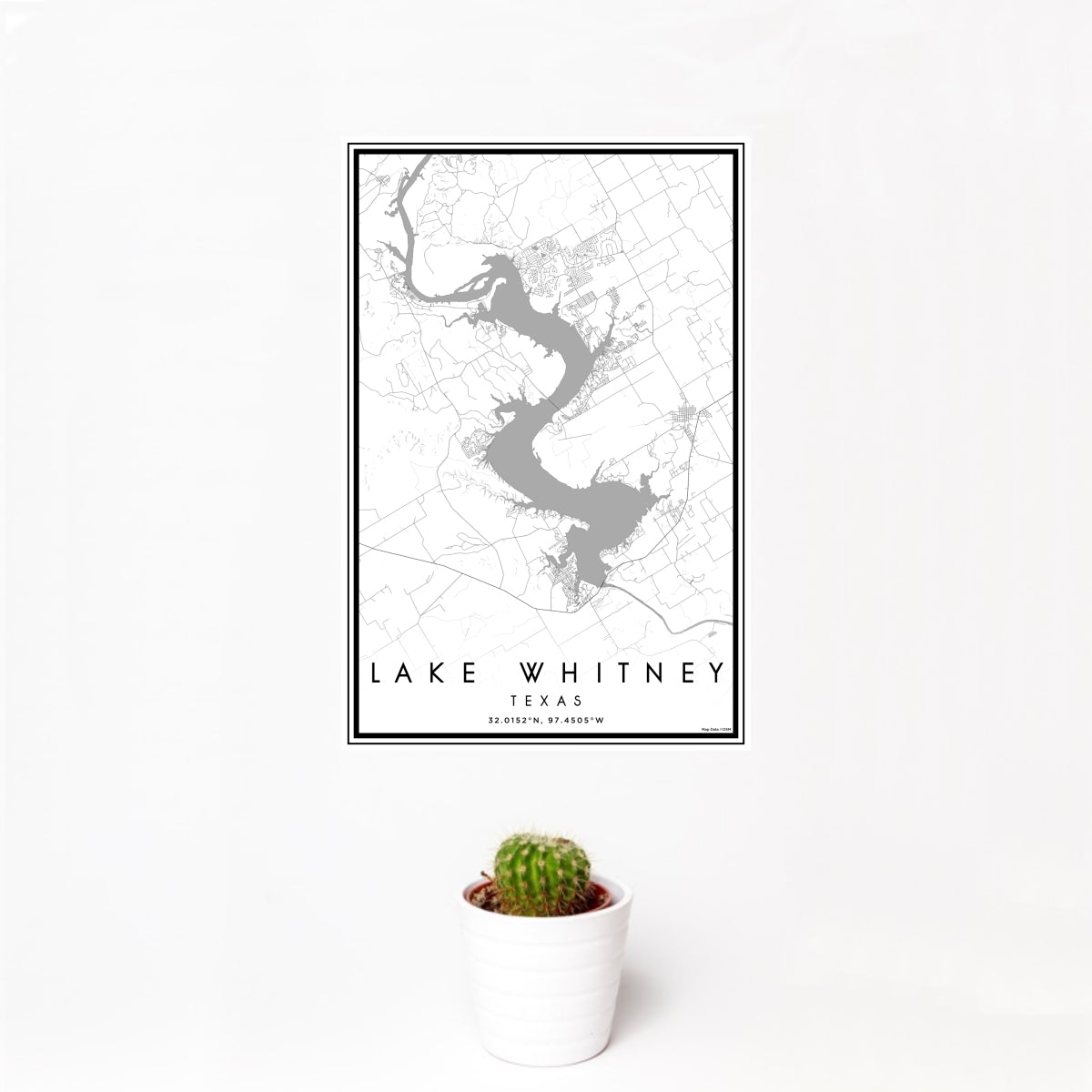 Lake Whitney - Texas Map Print in Classic — JACE Maps