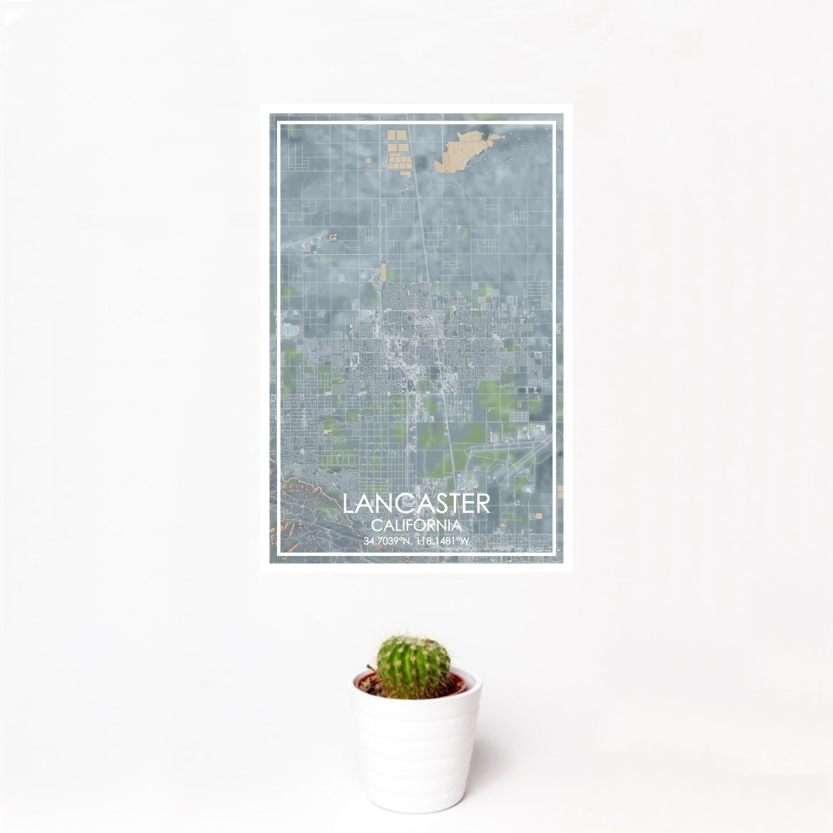 Lancaster - California Map Print in Afternoon — JACE Maps
