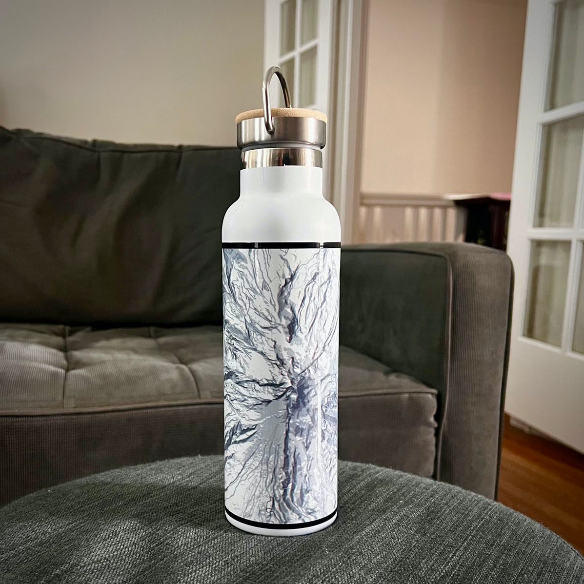 Lawrence - Kansas Map Bottle with Bamboo Top in Classic — JACE Maps