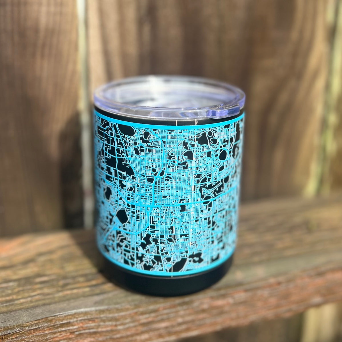 Lawrence - Kansas Tactile Lines Map Insulated Cup in Matte Black — JACE ...