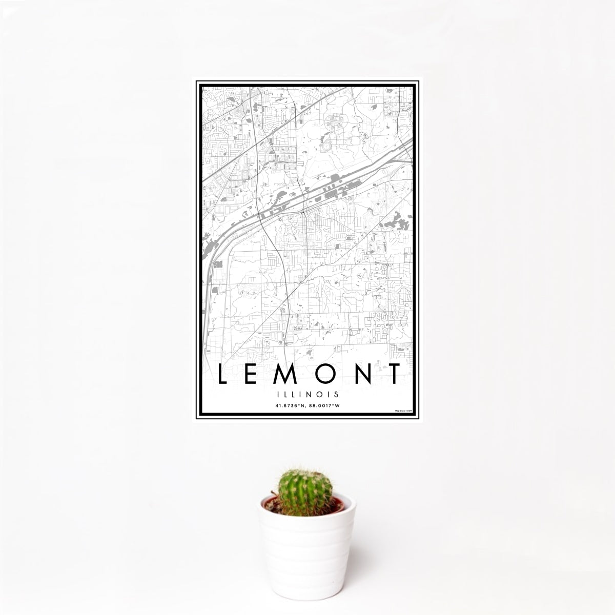Lemont - Illinois Map Print in Classic — JACE Maps