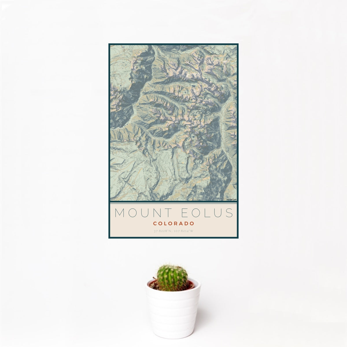Mount Eolus - Colorado Map Print in Woodblock — JACE Maps