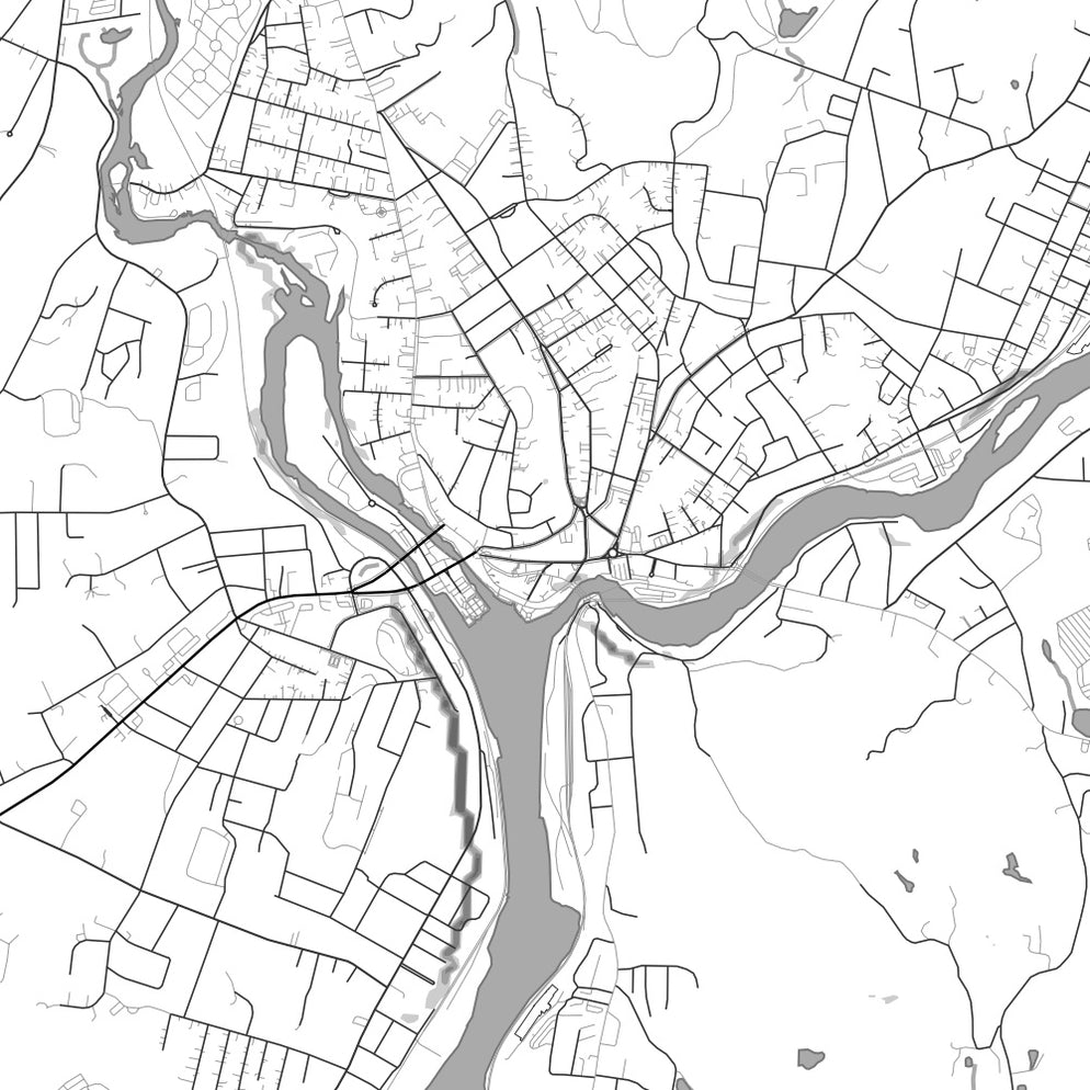 Norwich - Connecticut Map Print in Classic — JACE Maps