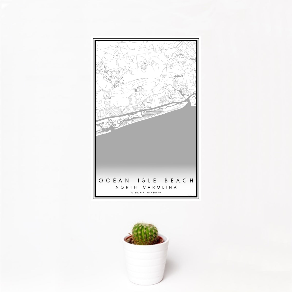 Ocean Isle Beach - North Carolina Map Print in Classic — JACE Maps