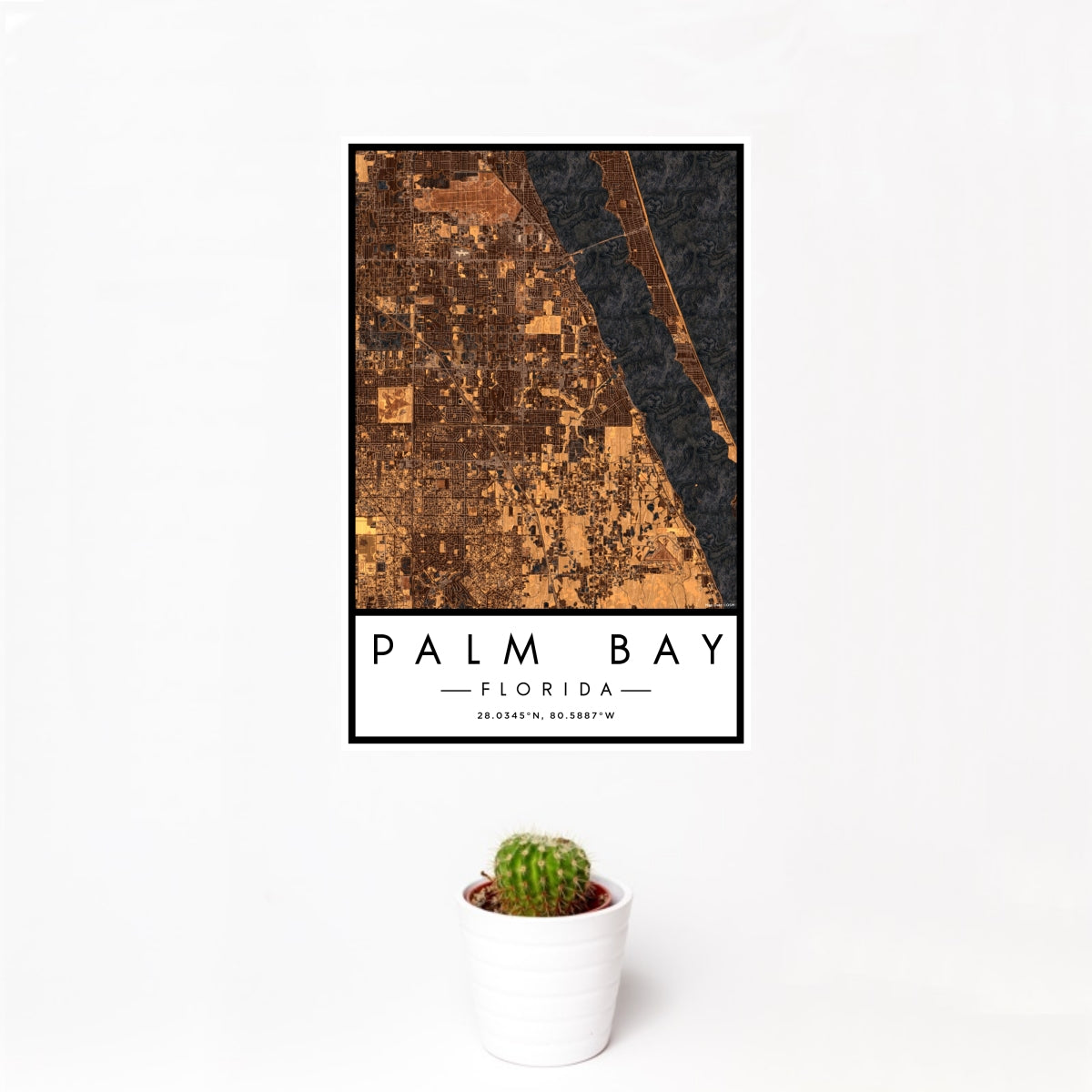 Palm Bay - Florida Map Print in Ember — JACE Maps