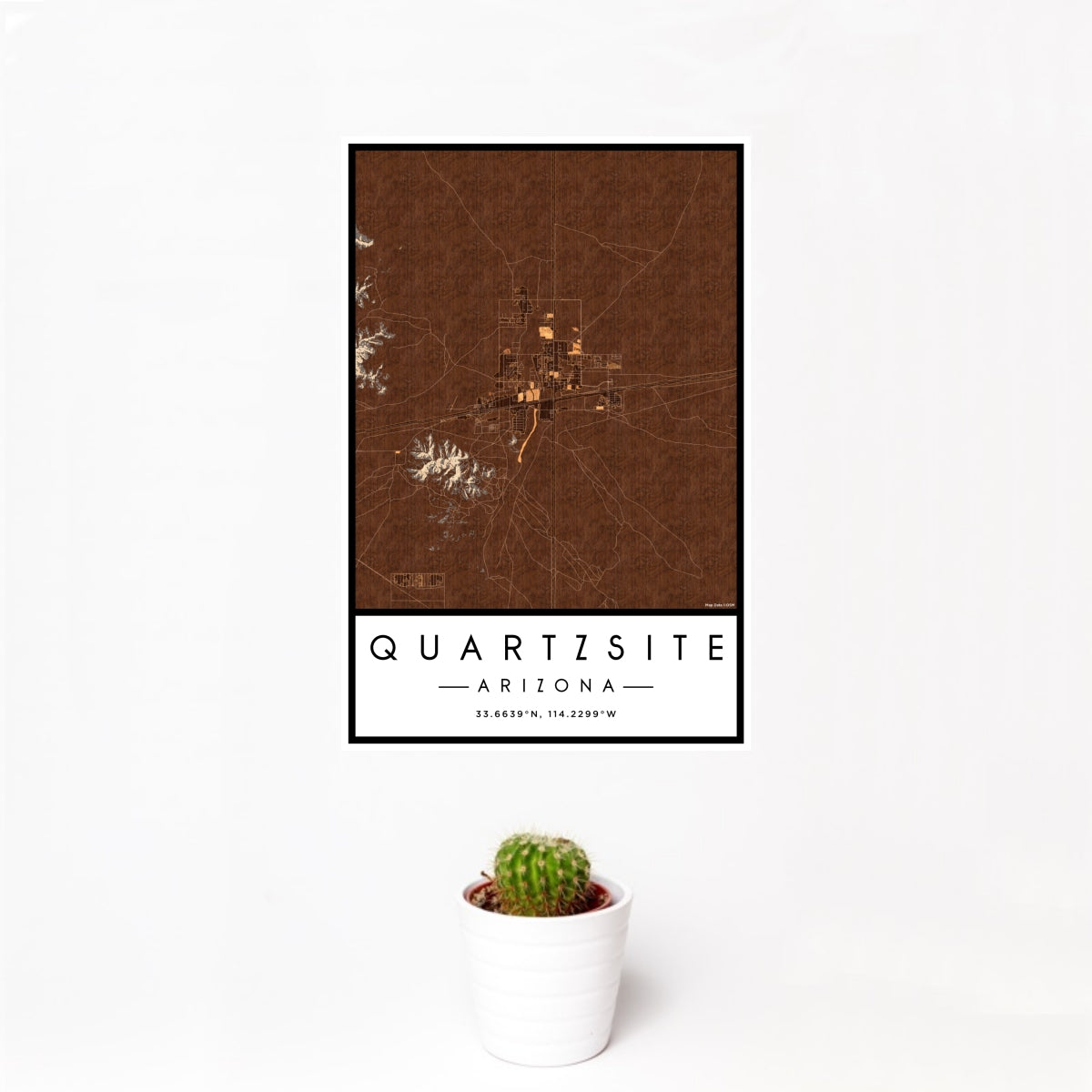 Quartzsite - Arizona Map Print in Ember — JACE Maps