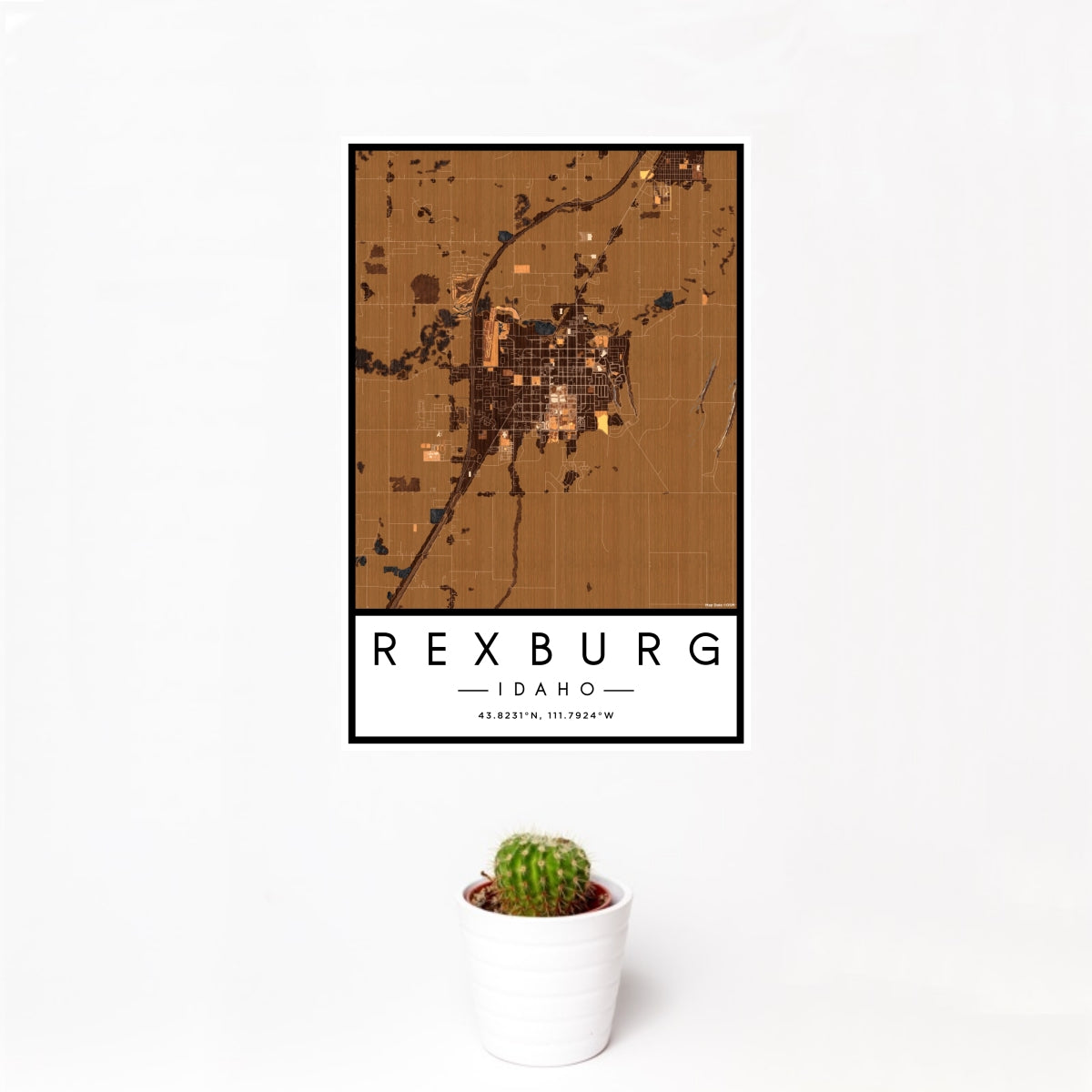 Rexburg - Idaho Map Print in Ember — JACE Maps