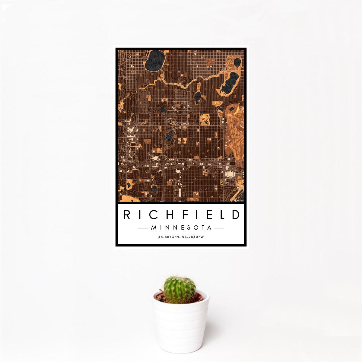 Richfield - Minnesota Map Print in Ember — JACE Maps