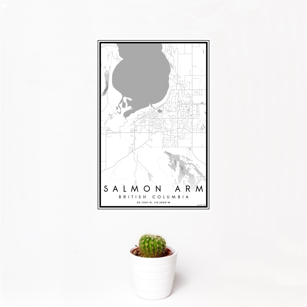Salmon Arm - British Columbia Map Print in Classic — JACE Maps