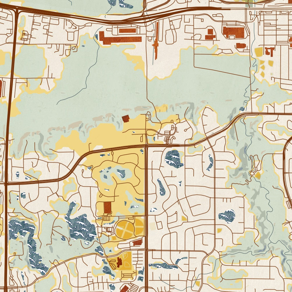 Savage - Minnesota Map Print in Woodblock — JACE Maps