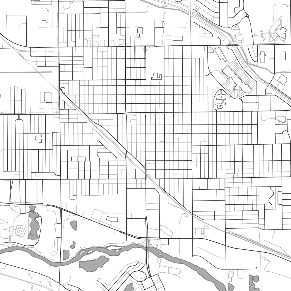 Scottsbluff - Nebraska Map Print in Classic — JACE Maps