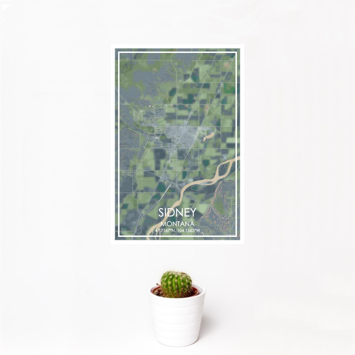 Sidney - Montana Map Print in Afternoon — JACE Maps