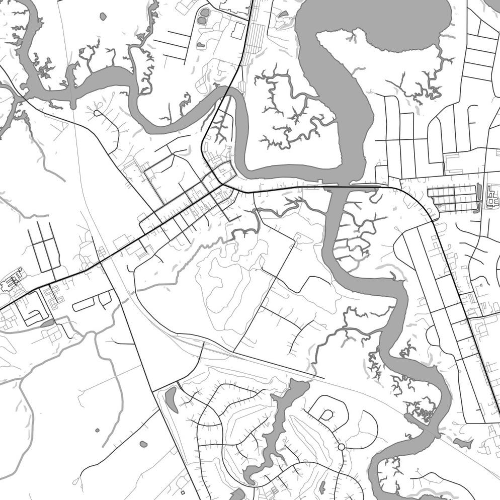 Smithfield - Virginia Map Print in Classic — JACE Maps