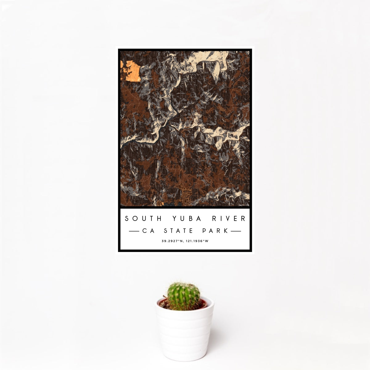 South Yuba River - CA State Park Map Print in Ember — JACE Maps