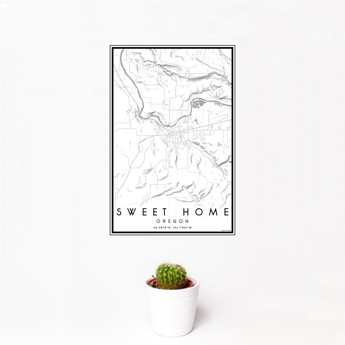 Sweet Home - Oregon Map Print in Classic — JACE Maps