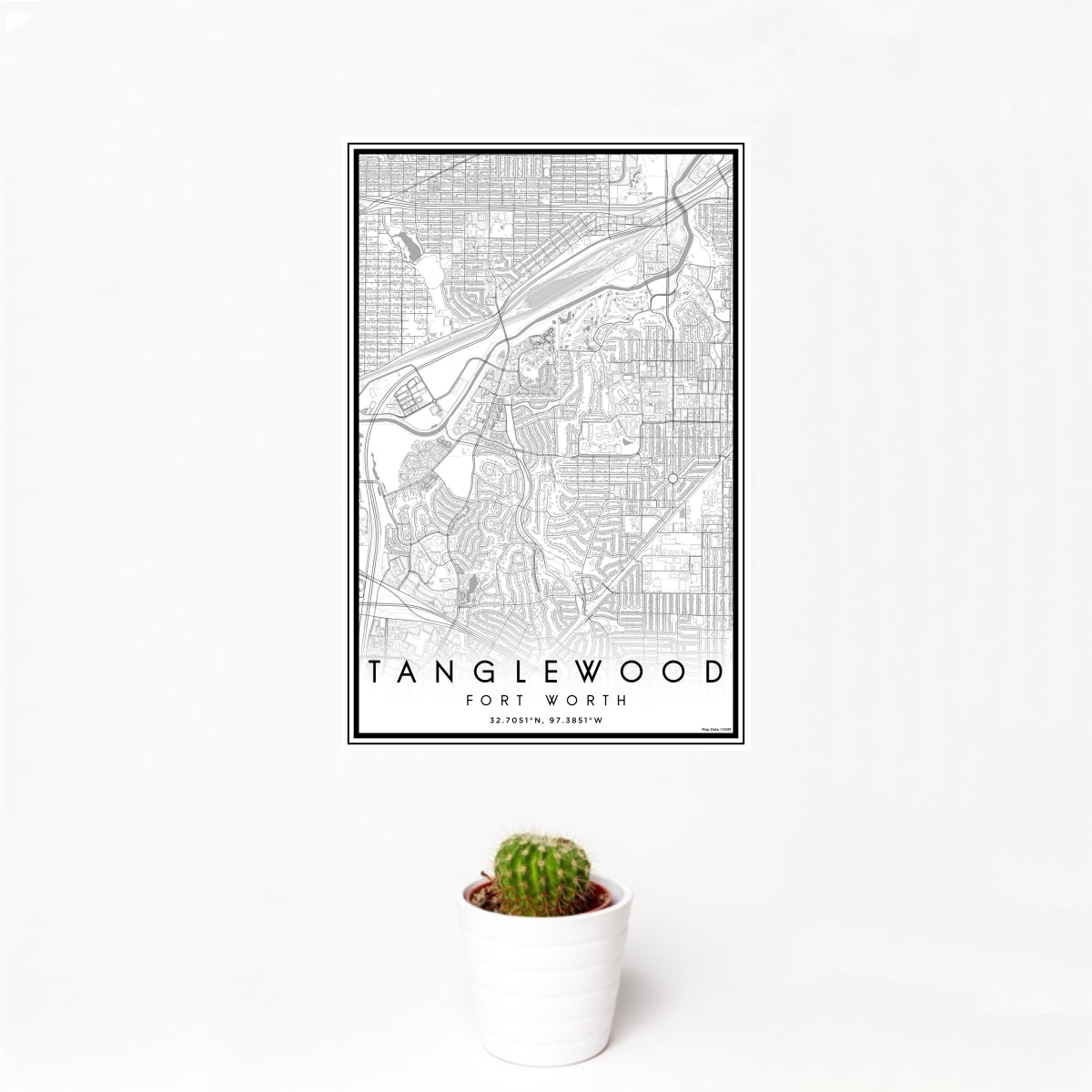 Tanglewood - Fort Worth Map Print in Classic — JACE Maps