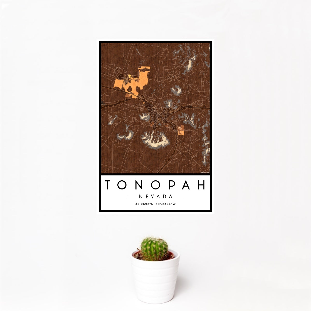 Tonopah - Nevada Map Print in Ember — JACE Maps