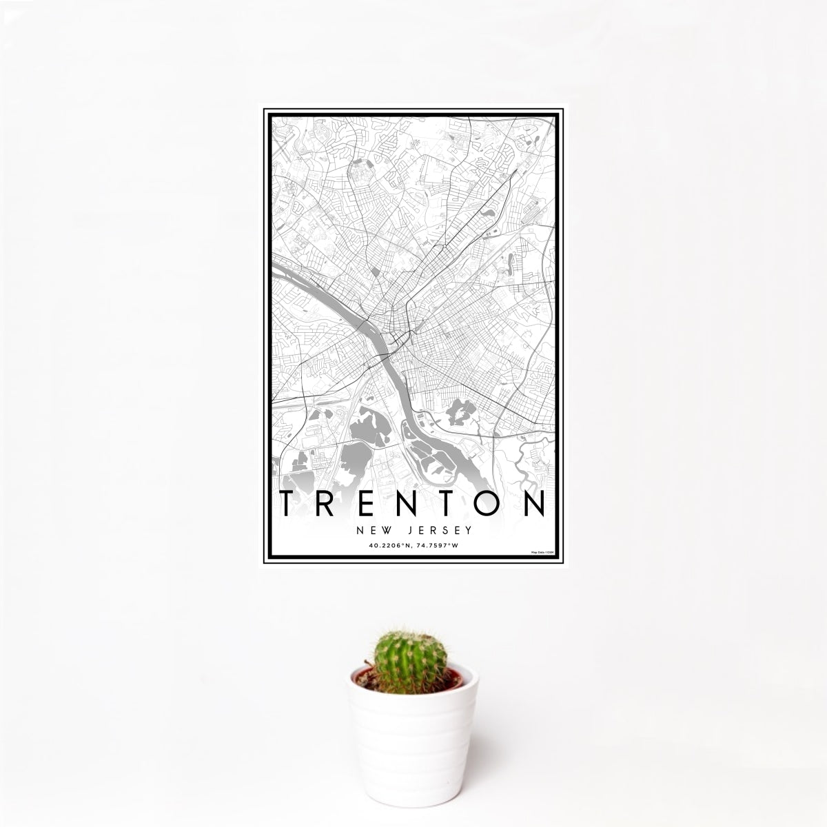 Trenton - New Jersey Map Print in Classic — JACE Maps