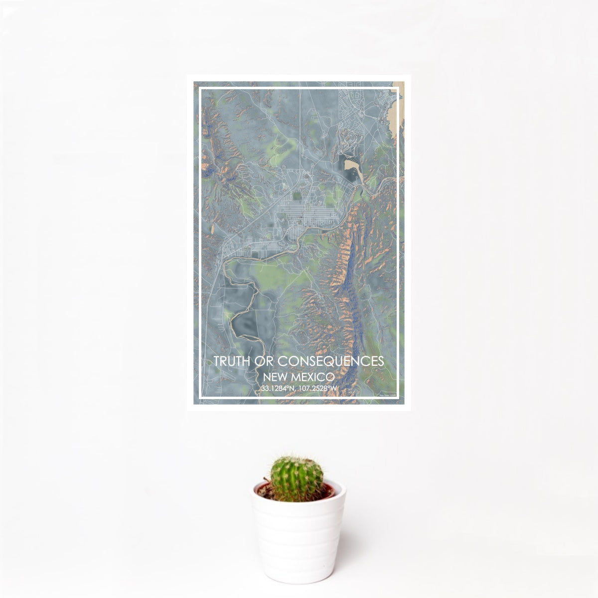 Truth or Consequences - New Mexico Map Print in Afternoon — JACE Maps