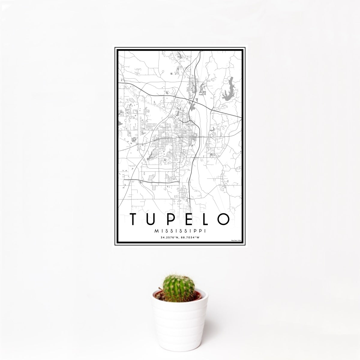 Tupelo - Mississippi Map Print in Classic — JACE Maps
